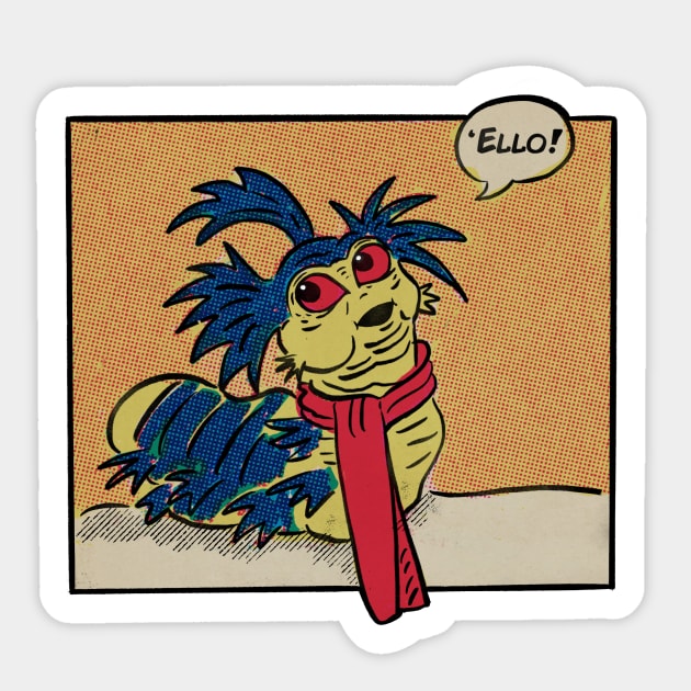 Labyrinth Worm Vintage Cartoon - Labyrinth - Sticker | TeePublic