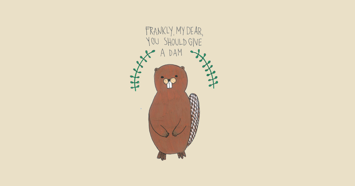 Movie Buff Beaver - Beaver - T-Shirt | TeePublic
