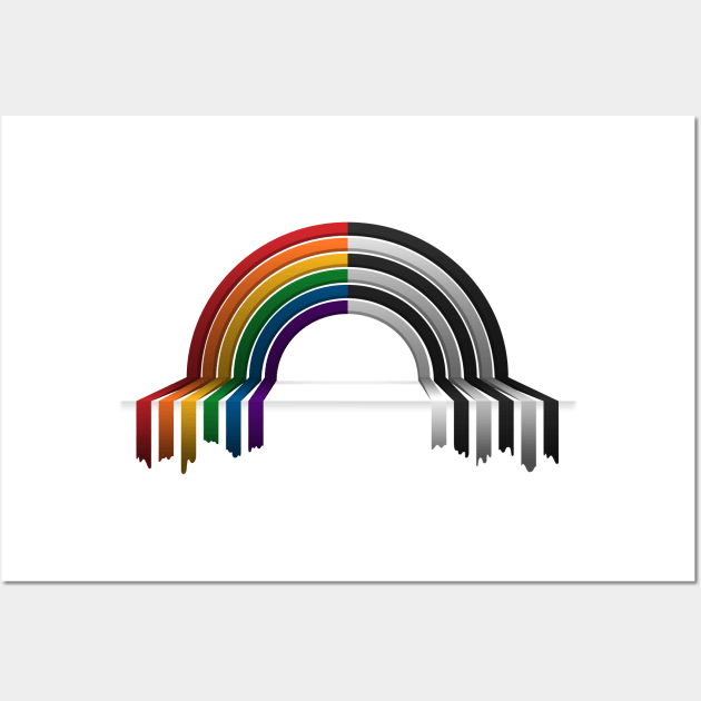 LGBT Ally Pride Flag 3D Drip Rainbow Design - Lgbt Ally - Posters and ...