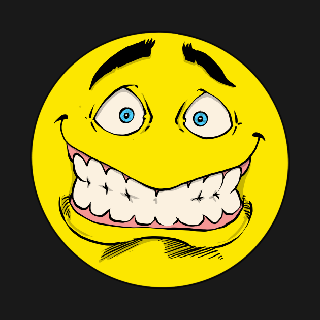 Cheesy Smiley - Smiley Faces - T-Shirt | TeePublic