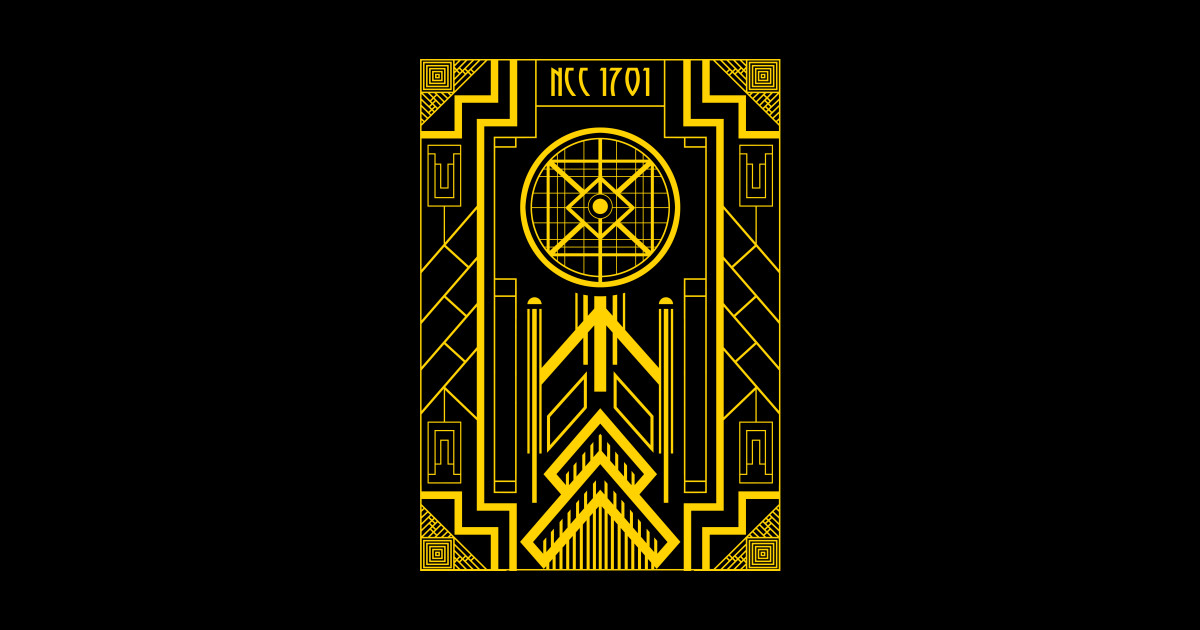 Art Deco Enterprise - Star Trek - Posters and Art Prints | TeePublic