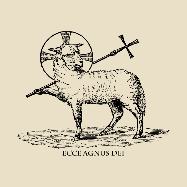 Ecce Agnus Dei (black) - Lamb - T-Shirt | TeePublic