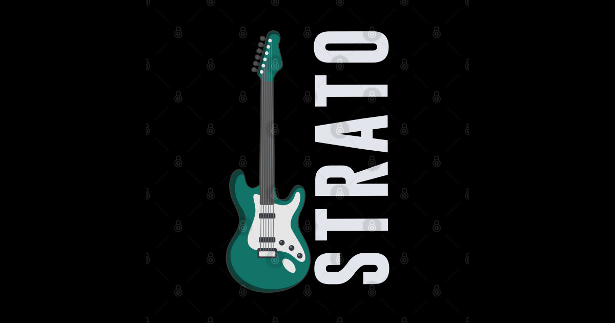 Strato - Guitar - Sticker | TeePublic