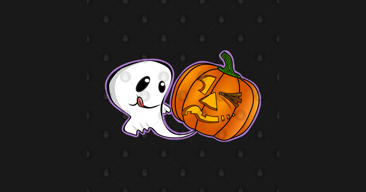 Funny Pumpkin Farting Kawaii Halloween Ghost - Funny Halloween - T ...