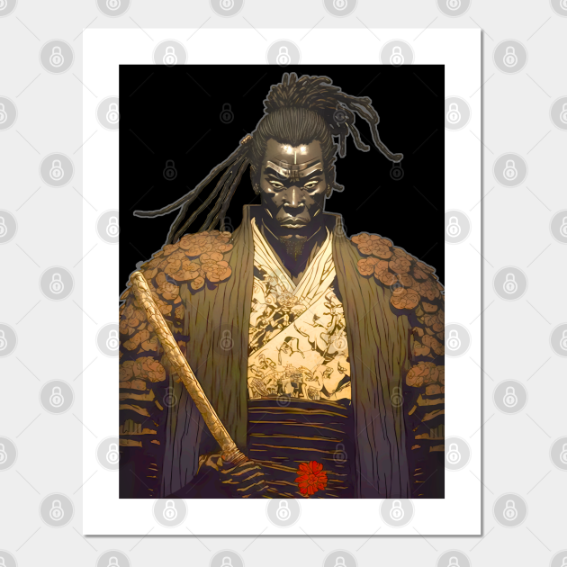 Yasuke the Black Samurai in Feudal Japan (1579) No. 1 on a Dark ...