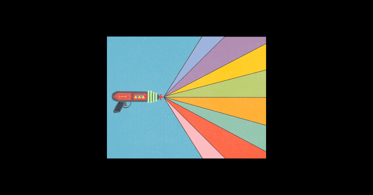 Retro Ray Gun - Retro - Sticker | TeePublic