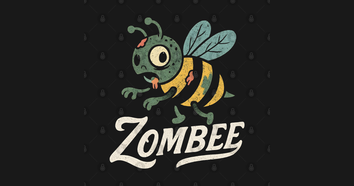 Zombee Funny Zombie Bee Halloween Insect Pun - Zombee - T-Shirt | TeePublic