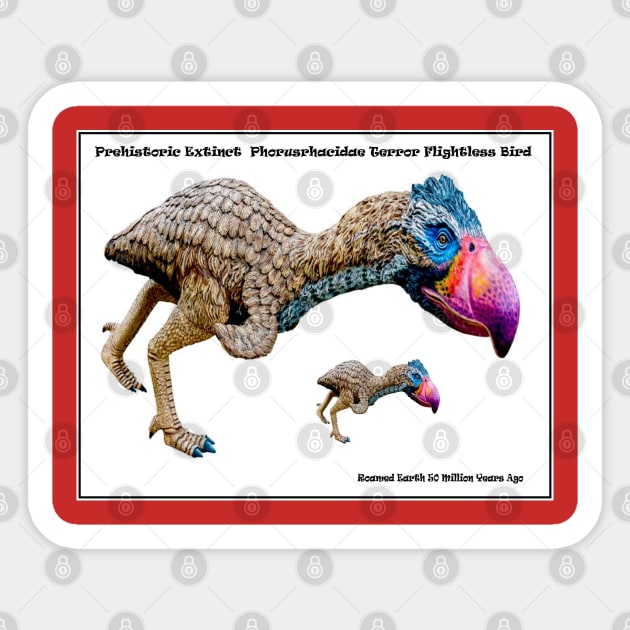 Prehistoric Extinct Phorusrhacidae Terror Flightless Bird Print - Bird ...