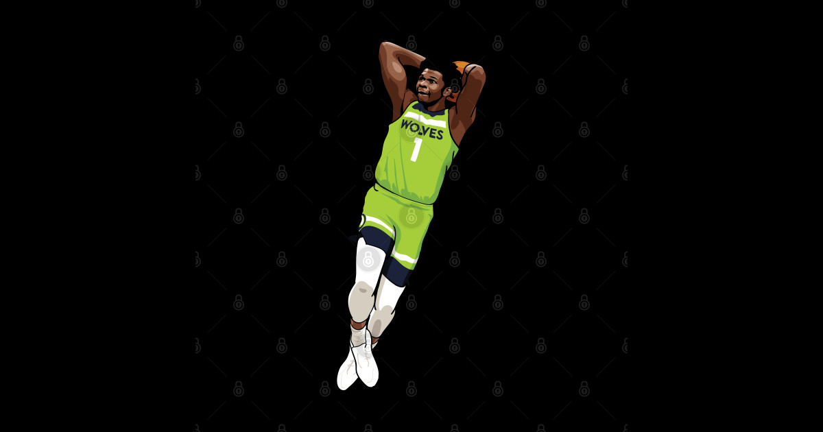 Anthony Edwards Vector Dunk - Anthony Edwards - Sticker | TeePublic