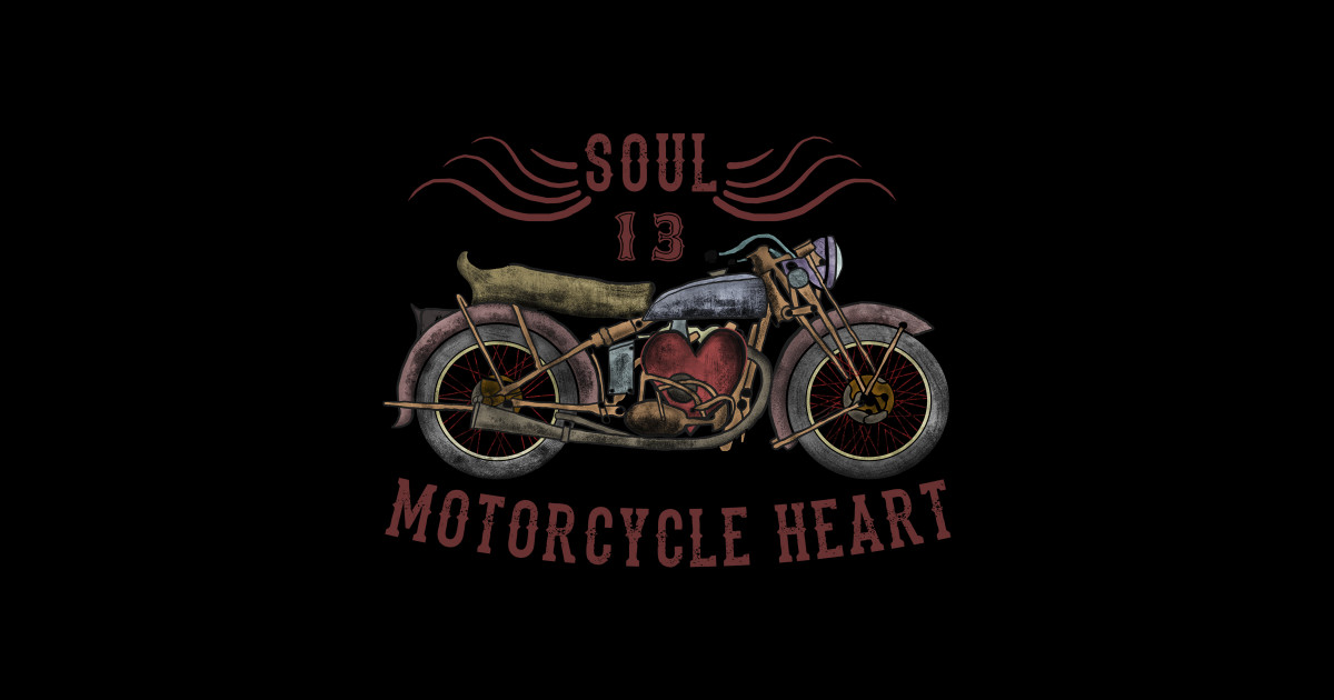 Motorcycle Heart - Motorcycle - Sticker | TeePublic