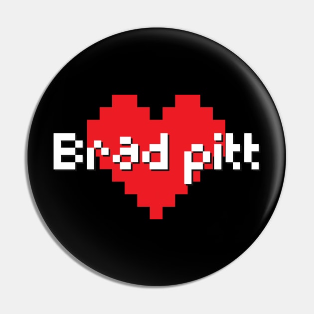 brad pitt -> pixel art style - Brad Pitt - Pin | TeePublic
