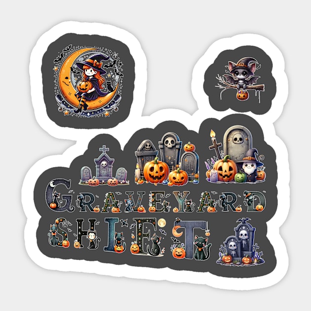 Graveyard shift halloween - Graveyard Shift - Sticker | TeePublic