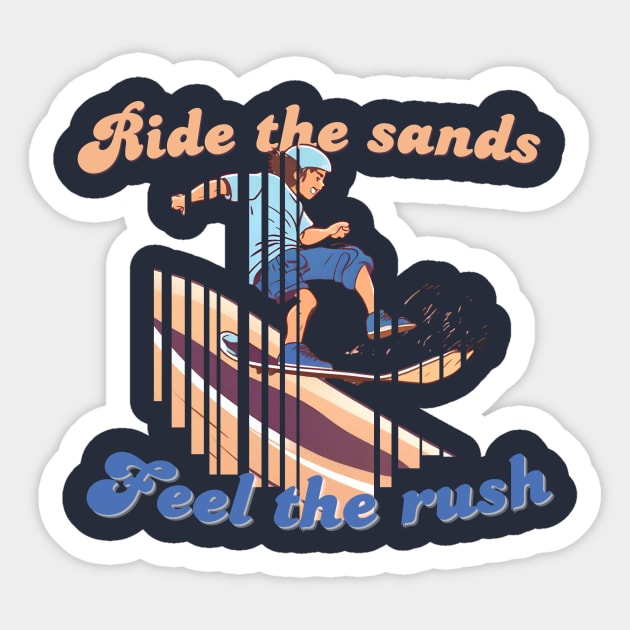 Sandboarding Adventure - Feel the Rush Illustration - Sandboarding ...