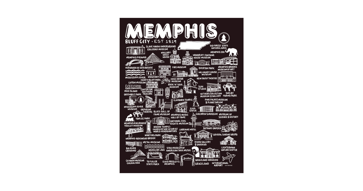 Memphis Map - Memphis - T-Shirt | TeePublic