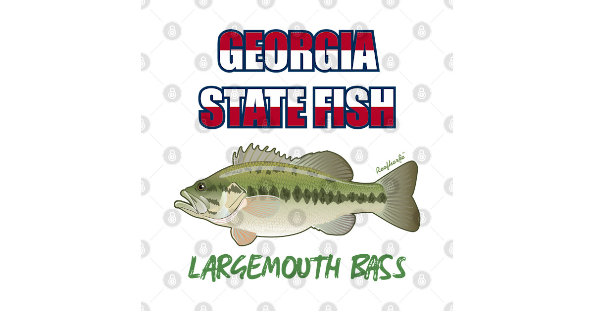 Georgia State Fish - Largemouth Bass - Reefhorse - T-Shirt | TeePublic