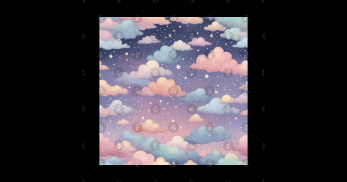 Starry Pastel Sky - Starry Pastel Sky - Sticker | TeePublic
