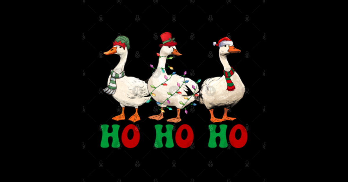 Christmas Goose Ho Ho Ho - Goose Ho Ho Ho - Sticker | TeePublic
