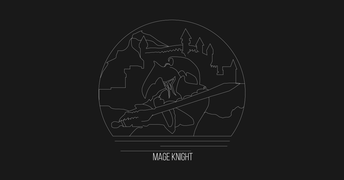 Mage Knight Minimalist Line Art - Board Game Inspired Graphic ...