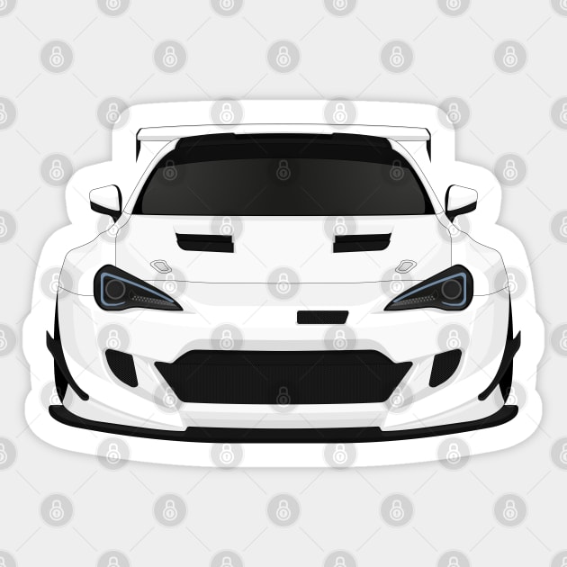 GT86 widebody White - Toyota Gt86 - Sticker | TeePublic