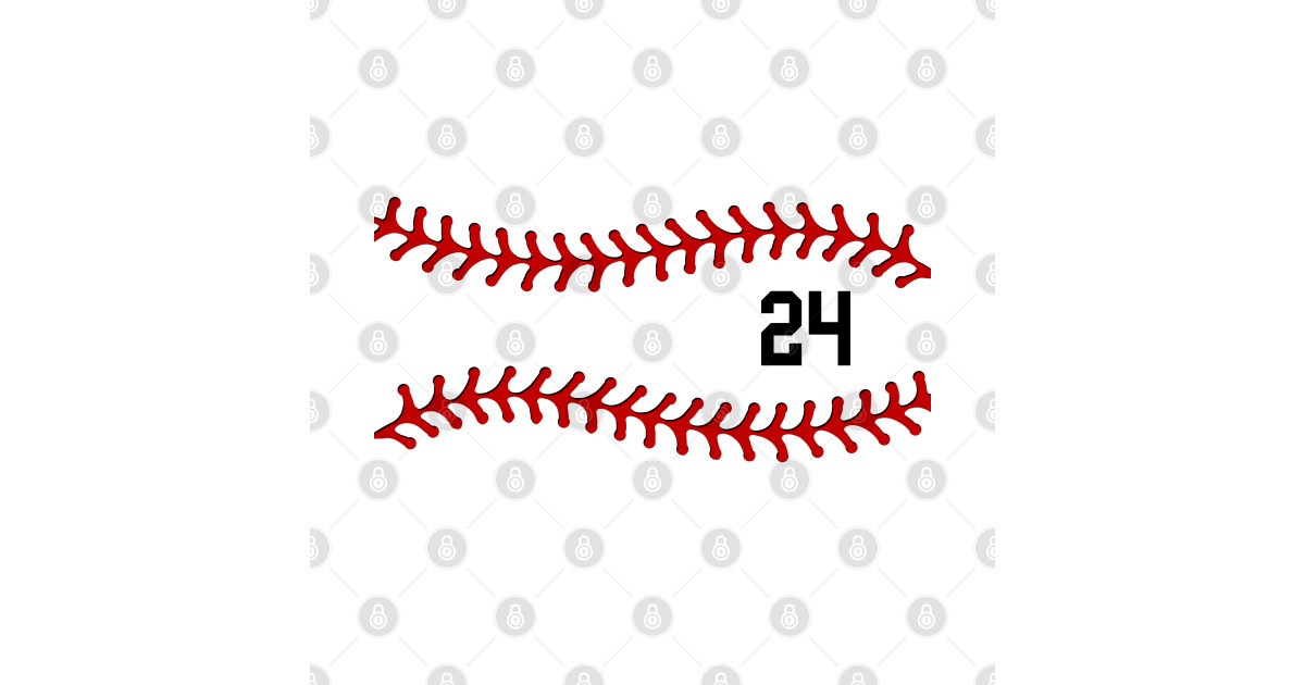 Baseball Laces Team Jersey Number 24 Mask #24 - Baseball Number 24 Mask ...