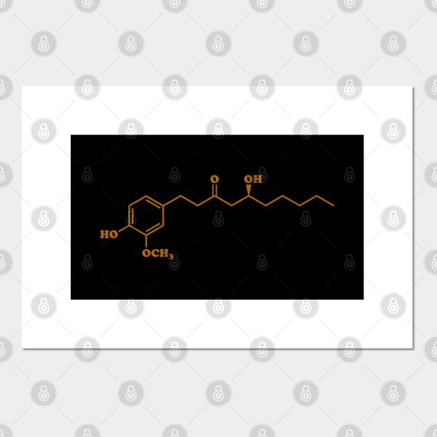 Ginger Gingerol Molecule Chemical Formula - Gingerol Chemistry ...
