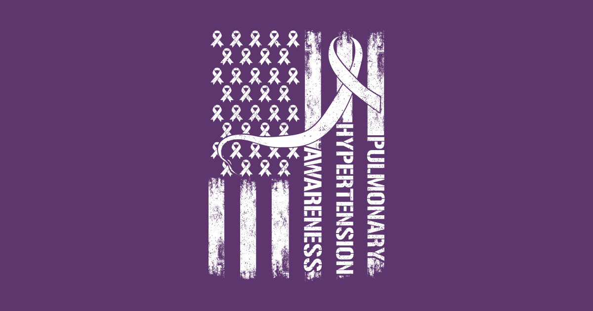 Pulmonary Hypertension Awareness Month American Flag Ribbon - Pulmonary ...