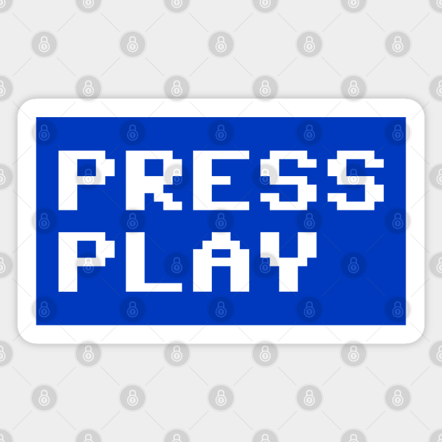 Press Play - C64 - Sticker | TeePublic