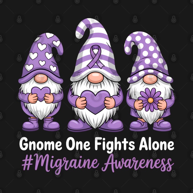 Migraine Awareness Gnome Ribbon Purple Chronic Headache - Migraine ...