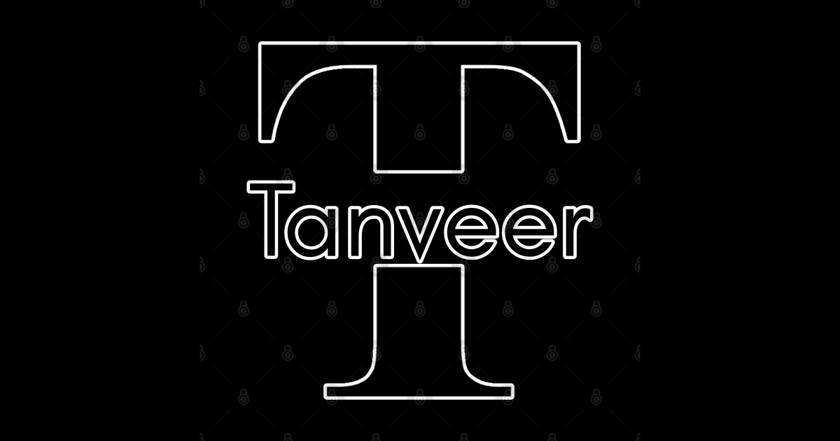 Initial T Monogram Tanveer Name Label - Initial T Monogram Tanveer Name ...