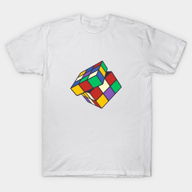 Cube 90s Art & Retro colors - Rubiks Cube - T-Shirt | TeePublic