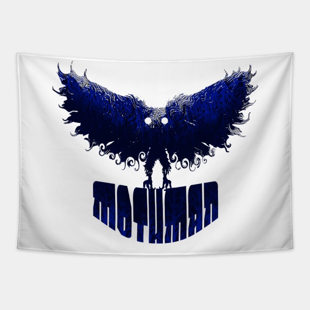 Mothman West Virginia Wing Humanoid Moth Retro Vintage Blue - Mothman ...