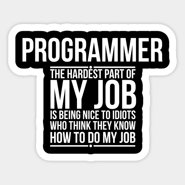 programmer - Programmer - Sticker | TeePublic