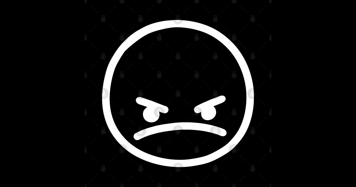 Angry Face - Angry - Sticker | TeePublic