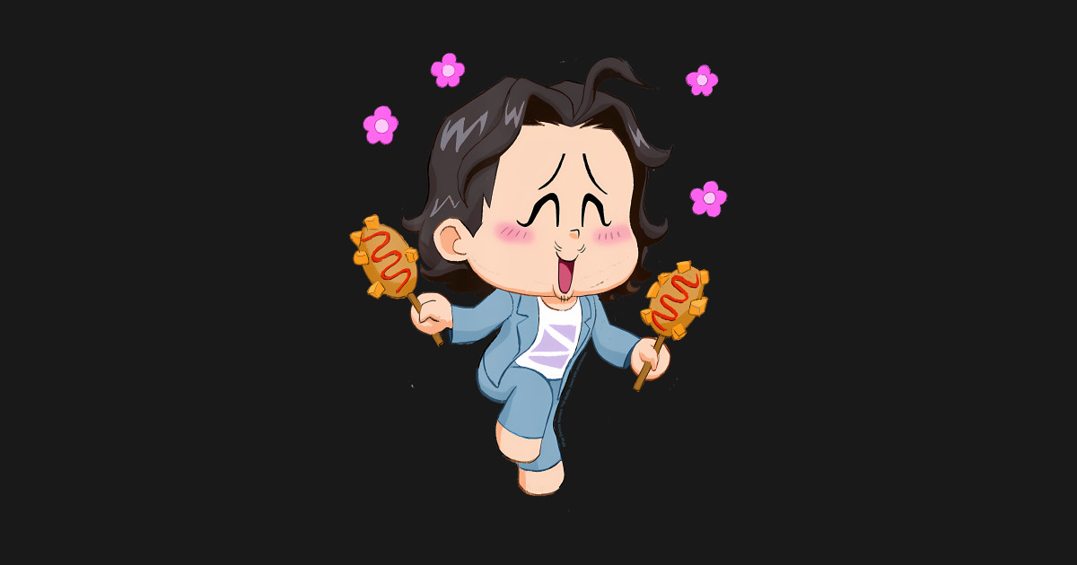 Chibi Bobby Enjoying Corn Dogs - Chibi Bobby - T-Shirt | TeePublic