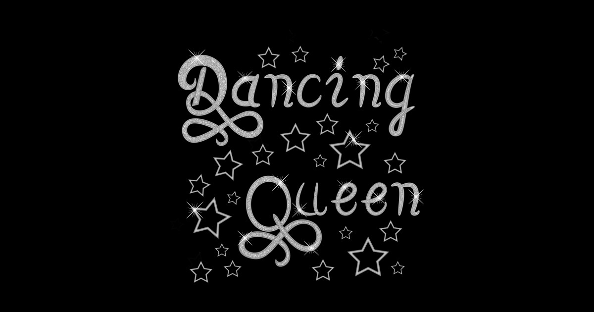 Dancing queen-Silver - Dance Queen Letters Stars Silver - Sticker ...