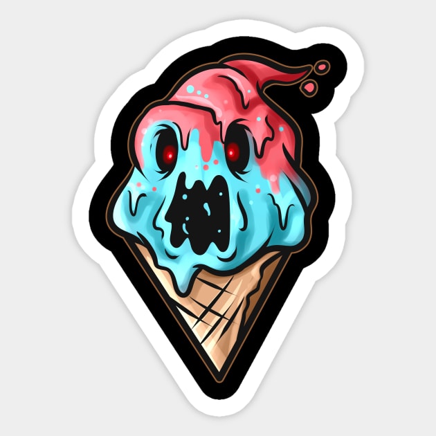 Scary Monster Zombie Demon Soft Ice Cream Cone Halloween - Halloween ...