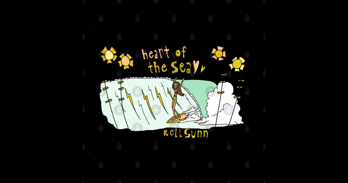 heart of the sea legend rell sunn retro surf art by surfy birdy - Surf ...