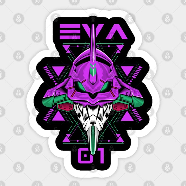 EVA unit 01 - Anime And Manga - Sticker | TeePublic