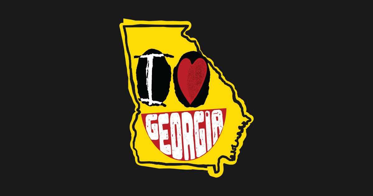 I Love Georgia Smiling Happy Face - I Love Georgia - T-Shirt | TeePublic