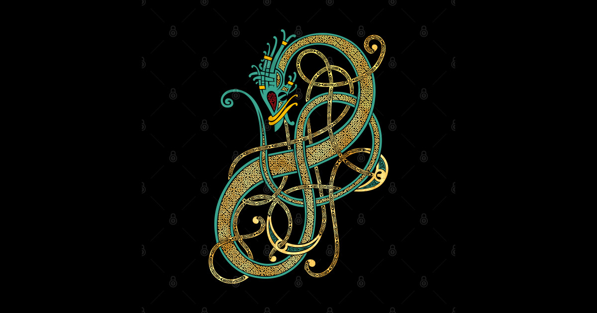 Celtic Dragon Art - Dragon - Sticker | TeePublic