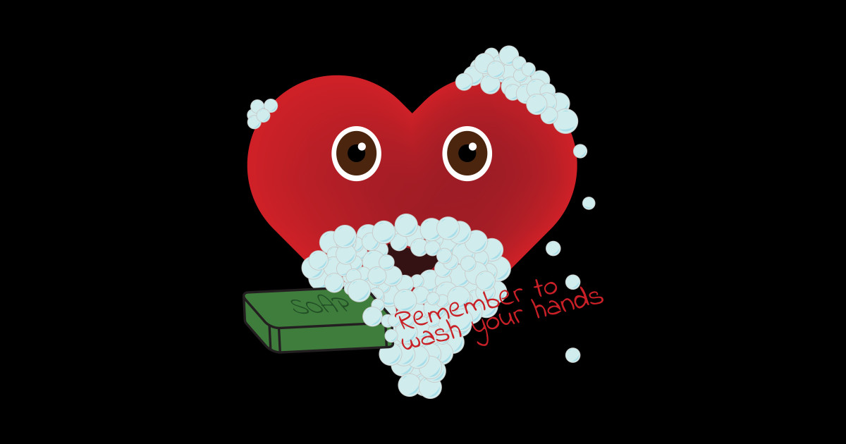 Masked Heart - Remember to wash your hands - Wash Your Hands - Sticker ...