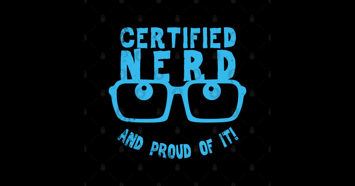 Funny Nerdy Geeky Smart People Proud Nerd Slogan - Nerds - Tapestry ...