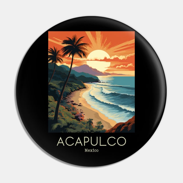 A Vintage Travel Illustration of Acapulco - Mexico - Acapulco - Pin ...
