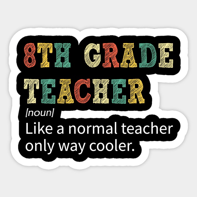 Back To School Eighth Grade Definition 8th Grade Teacher - Funny ...