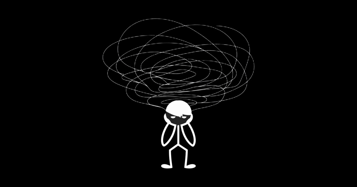 Stick Figure - Error: Too Much Thinking - Minimalist Stick Figure ...