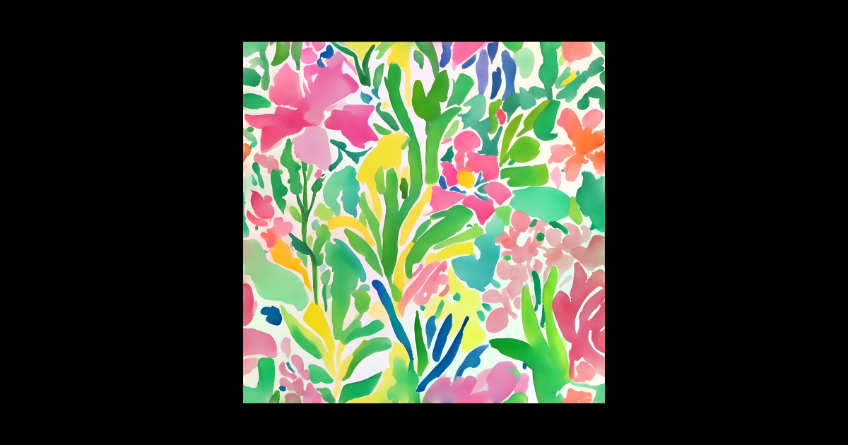 Summer flowers - Preppy Flowers - Sticker | TeePublic