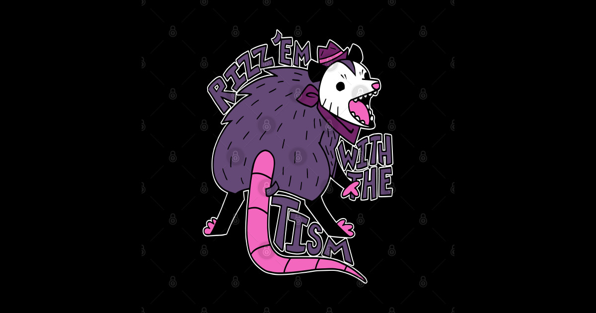 Autism Rizz Em With The Tism Autistic Possum - Rizz Em - Posters and ...