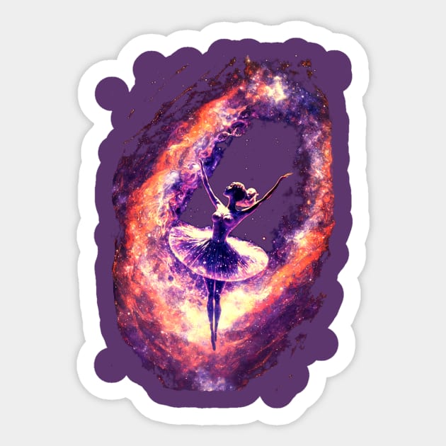 Ballerina Space Ballet Dancer - Ballerina Dance - Sticker | TeePublic