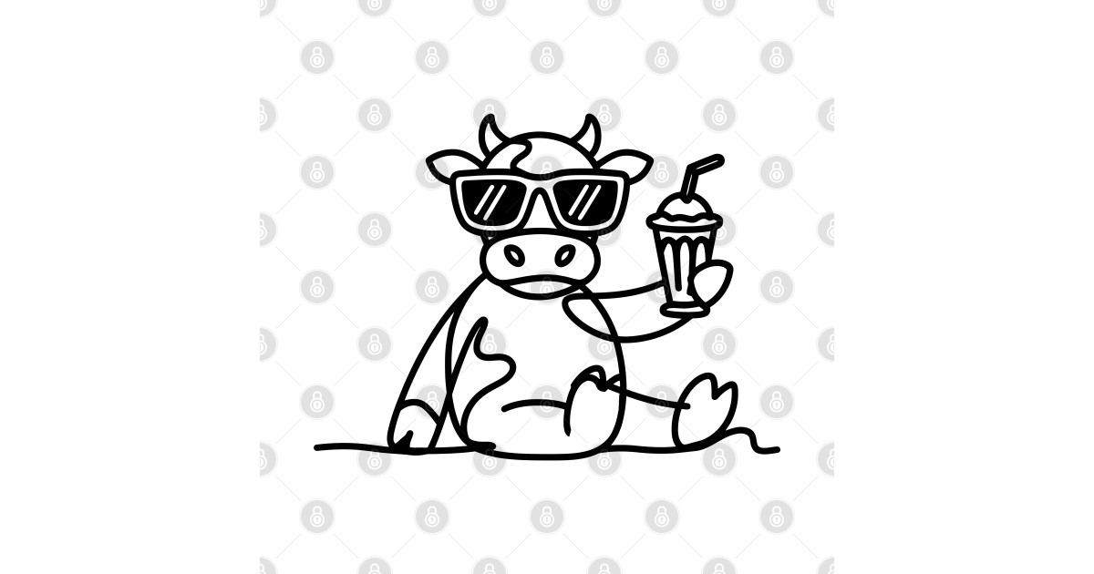 Cool Cow Chill - Cow - T-Shirt | TeePublic