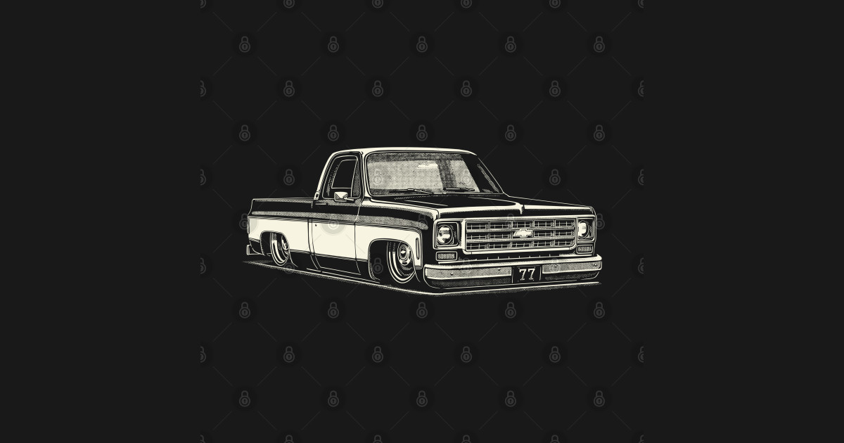 77 square body chevy - Chevy - T-Shirt | TeePublic